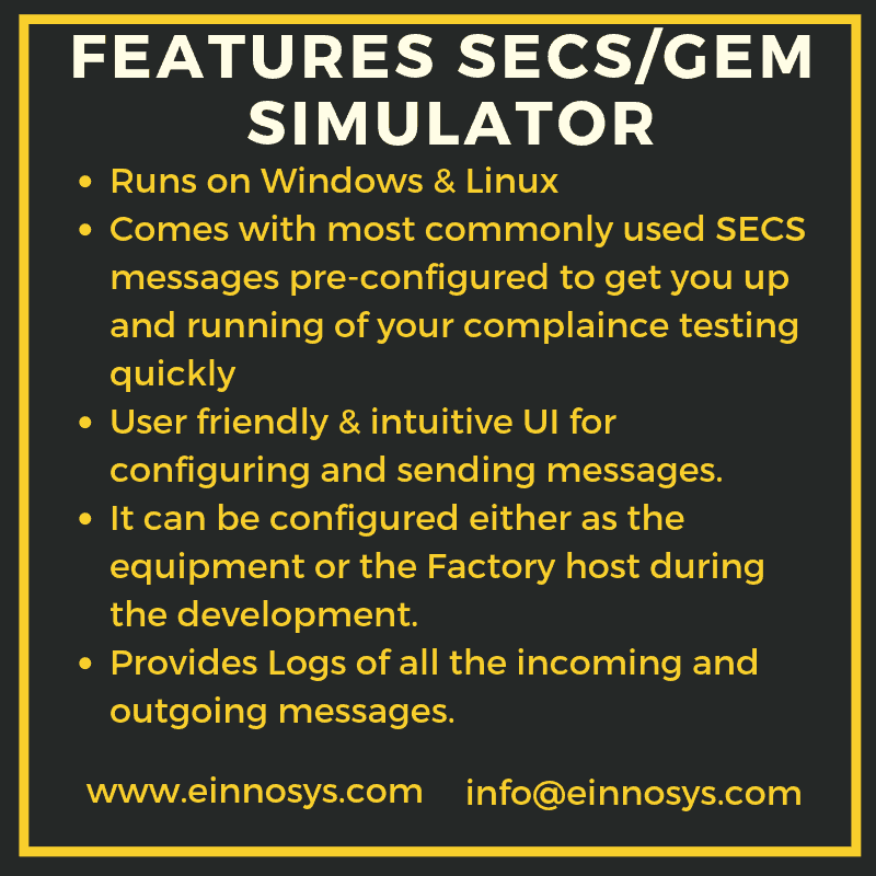 SECS/GEM Simulator Introduction and Features - EINNOSYS